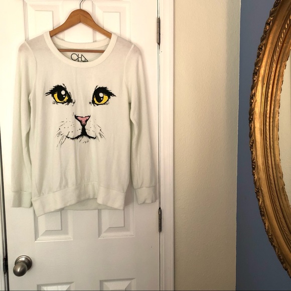 Tops | Kitty Cat Face Sweater | Poshmark
